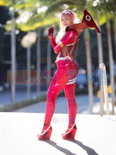 Zero Two Cosplay Costume Darling In The Franxx Printing Dyesub Suit